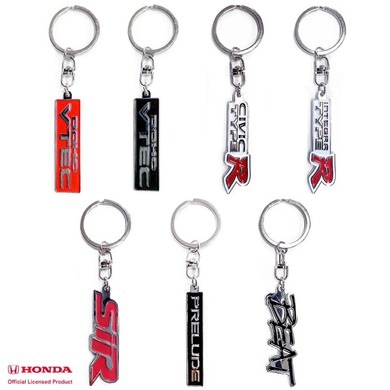 HONDA Car Emblem Metal Keychain Collection - Civic Type R, V-Tec, SiR ...
