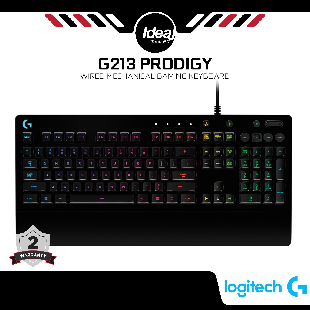 LOGITECH G213 PRODIGY Wired Gaming Keyboard | Shopee Philippines