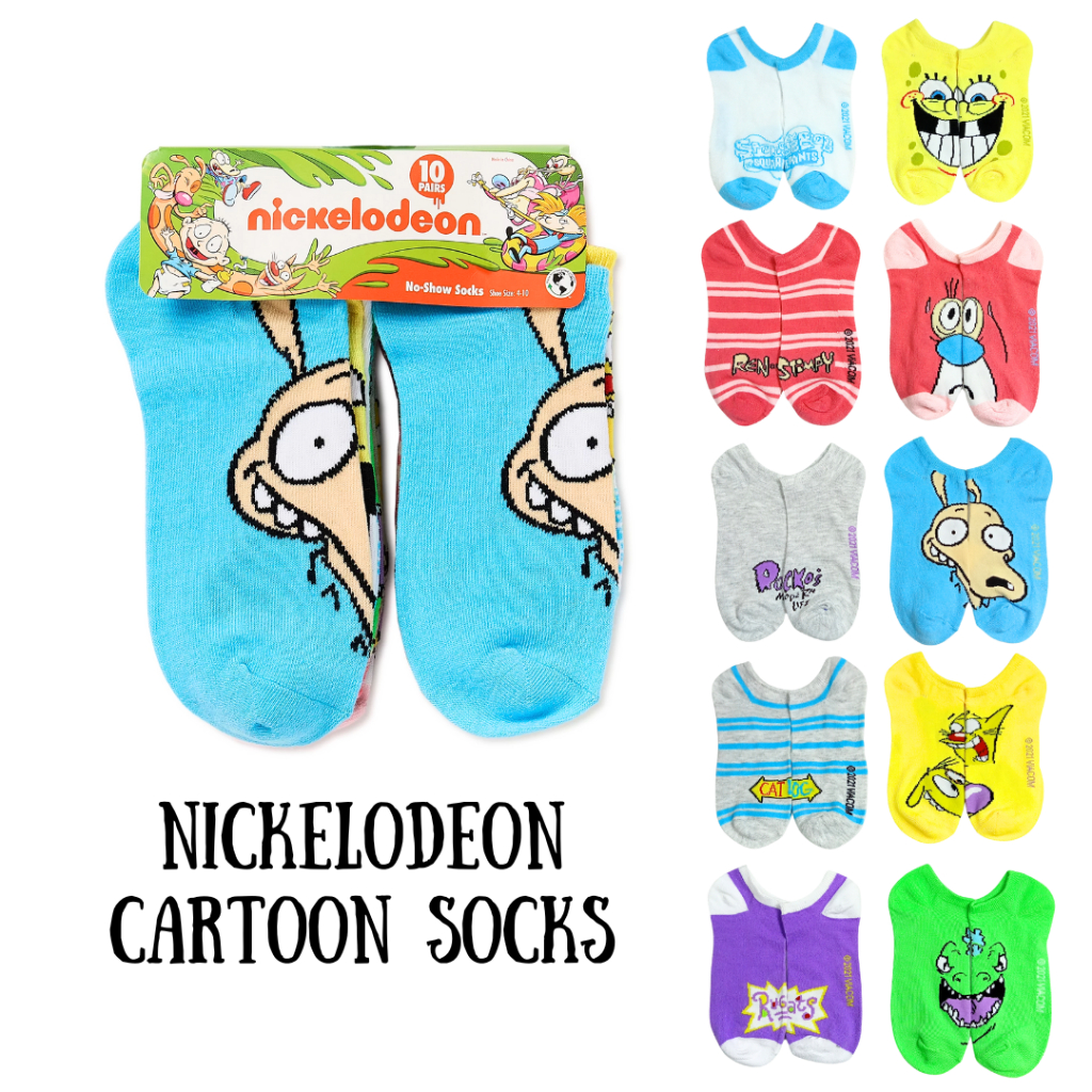 ️NICKELODEON ️ 10-Pair Set Nickelodeon Series SpongeBob Rugrats Arnold ...