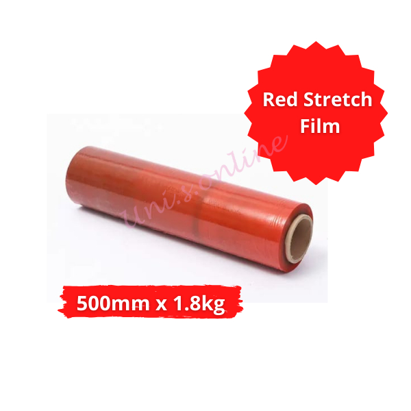 RED COLOUR STRETCH FILM WRAPPING FILM 500MM X 1.8KG | Shopee Philippines