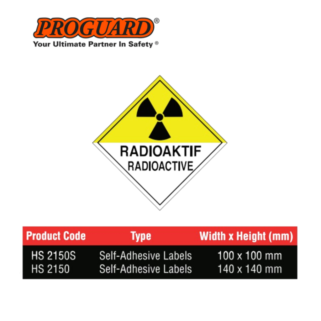Proguard Radioactive Radioaktif Hazardous Waste Substances Safety ...