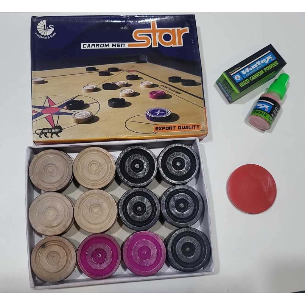 CARROM MEN / striker carrom wintex carrom powder disco powder carrom ...