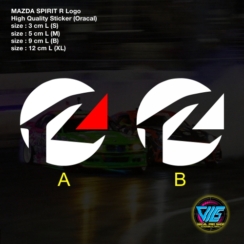 MAZDA SPIRIT R Logo 2pcs Sticker / Decal (High Quality Sticker ...
