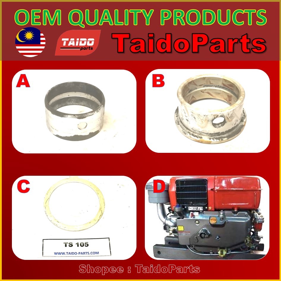 Yanmar TS50 TS60 TS70 TS105 TS130 TS155 Main bearing Thick and Thin STD ...