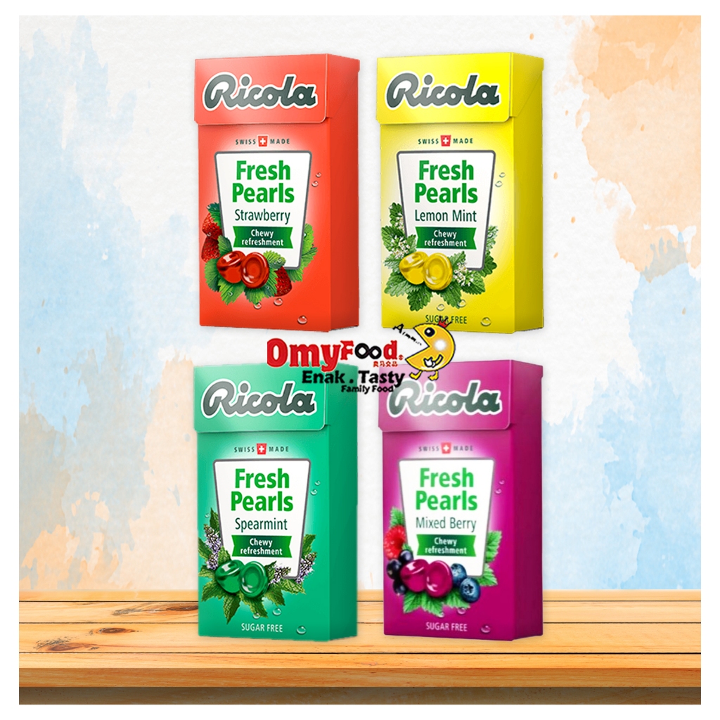 25g Ricola Fresh Pearls Chewy Refreshment [Strawberry / Lemon Mint / Spearmint / Mixed Berry ...