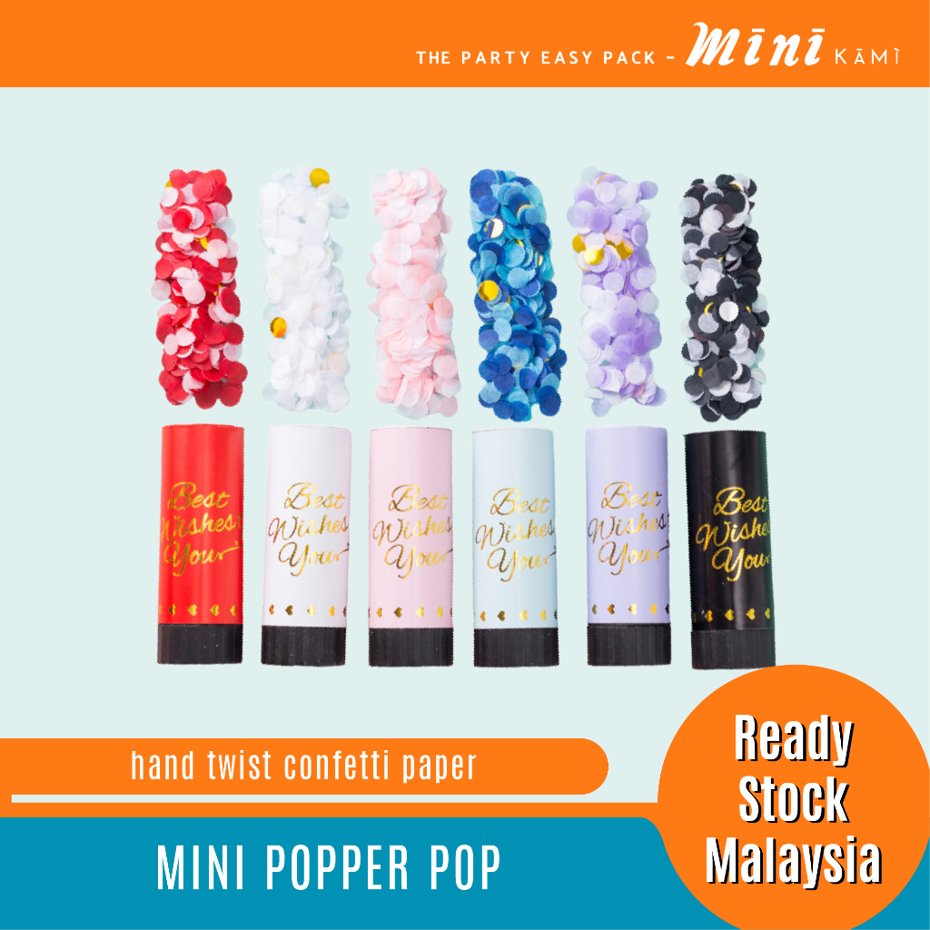 Popper Pop Confetti Mini Poppers Hand Twisted Wedding Anniversary ...
