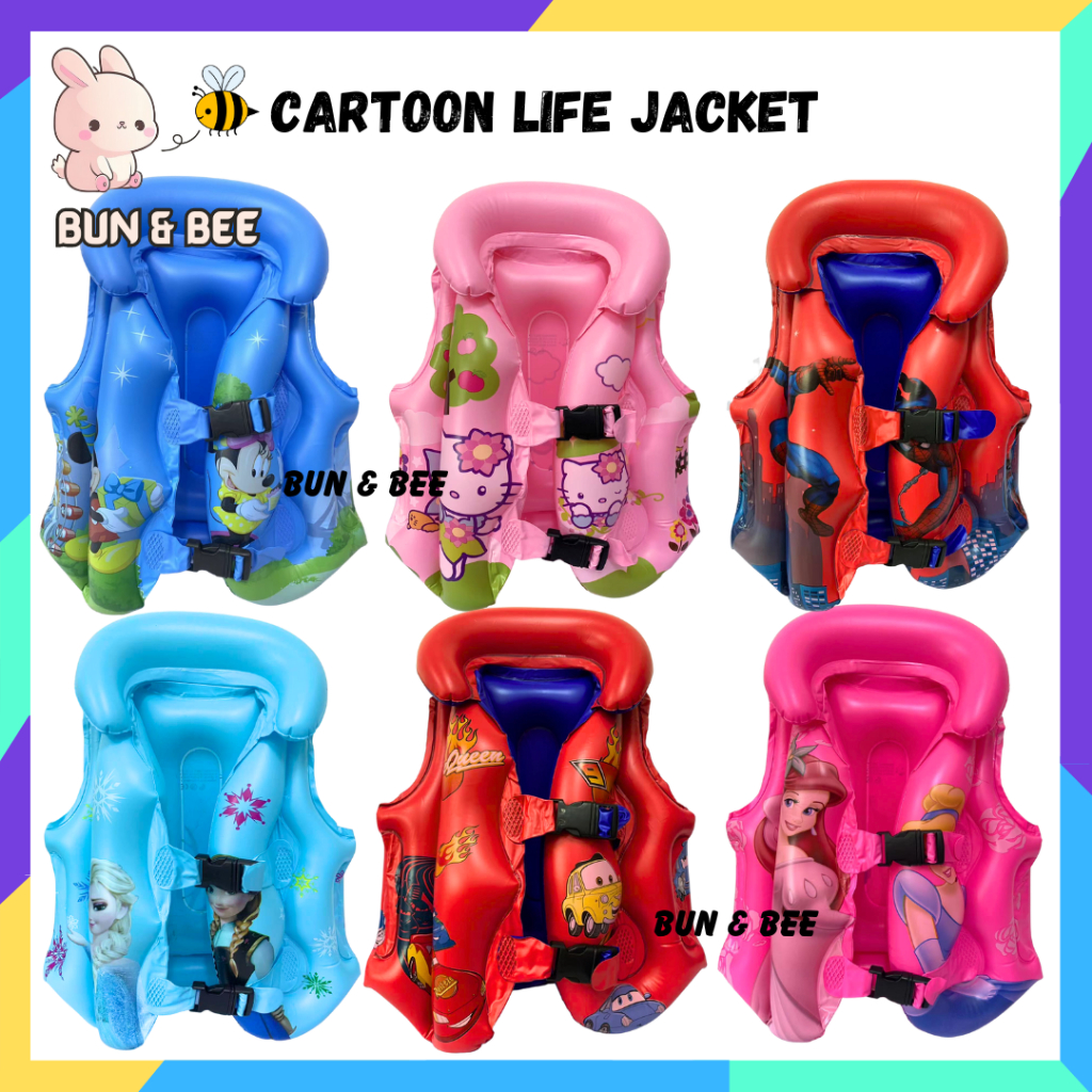 Cartoon Kids Swimming Life Jacket Cartoon Swimming Vest Cartoon ...