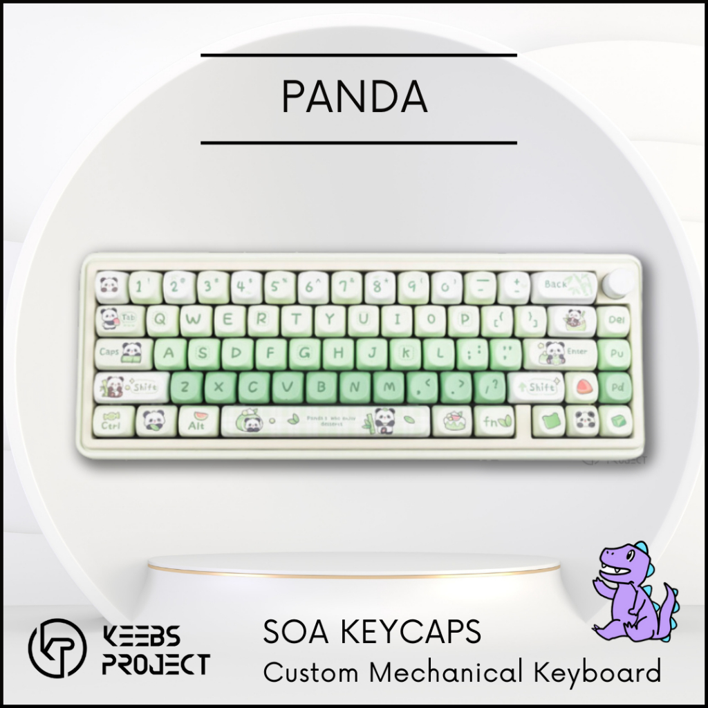 Panda SAO Profile Cute Round Keycaps for Mechanical Keyboard fit All ...