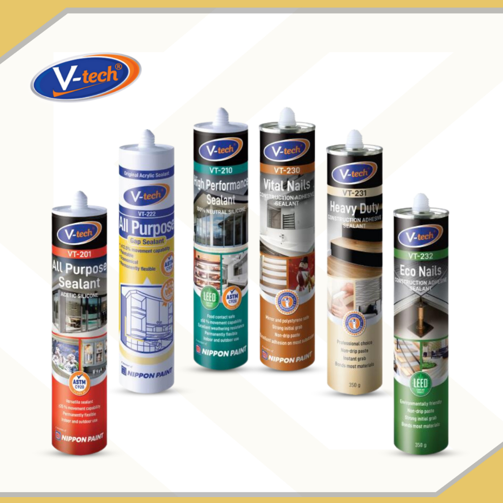 Vtech Sealant Silicone Gap Sealant Wainscoting Heavy Duty Green Sealant ...