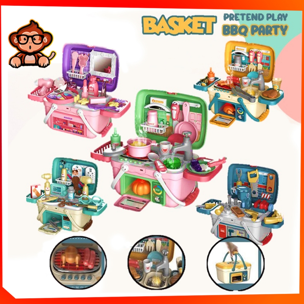 Mainan Dapur Mask Mainan Perempuan Hand Basket Playset Pretend Play ...