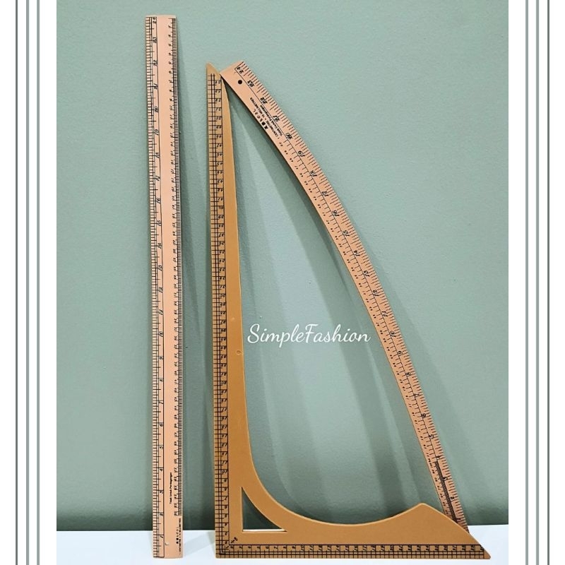 3 PCS Set Pembaris Jahit / Tailoring Ruler Set (Plastik) | Shopee ...