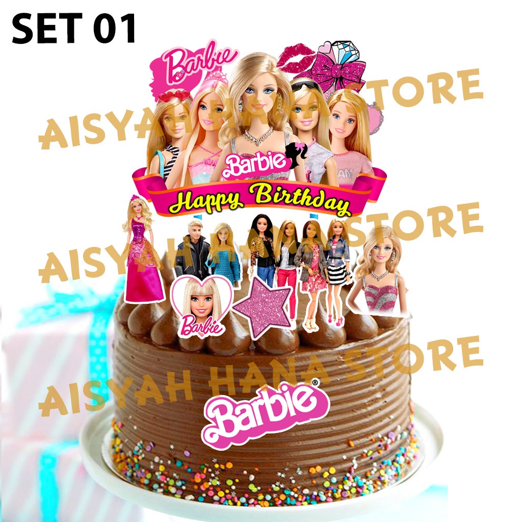 BARBIE CAKE TOPPER SET 01 | Shopee Philippines