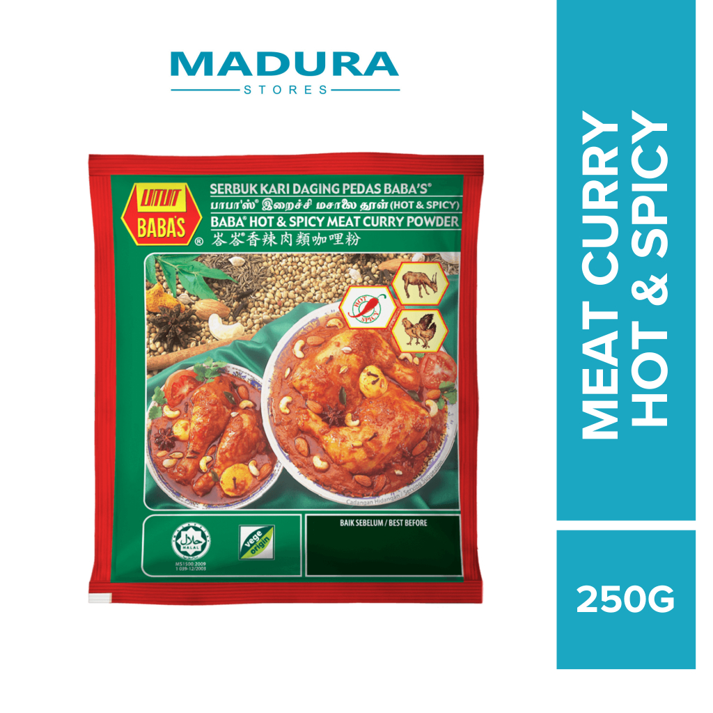 Baba's Hot & Spicy Meat Curry Powder 250g | Shopee Philippines
