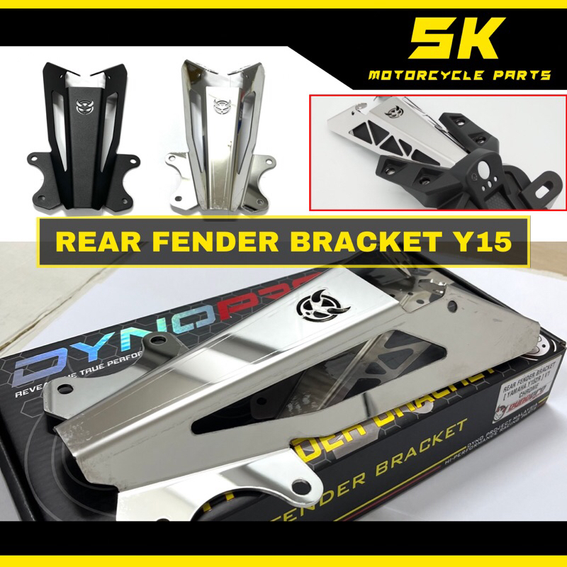 YAMAHA Y15 Rear Fender Bracket Matte Black/Chrome(DYNOPRO)(ALLOY EKOR ...