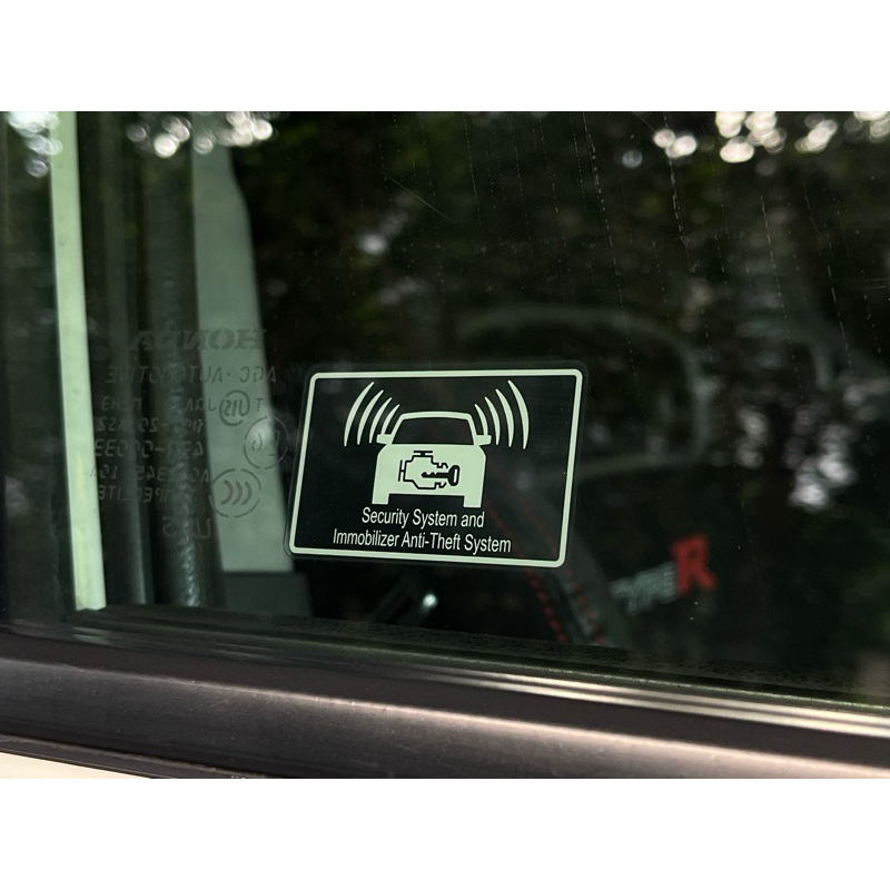 Security System and Immobilizer Anti-Theft System Sticker | Shopee ...