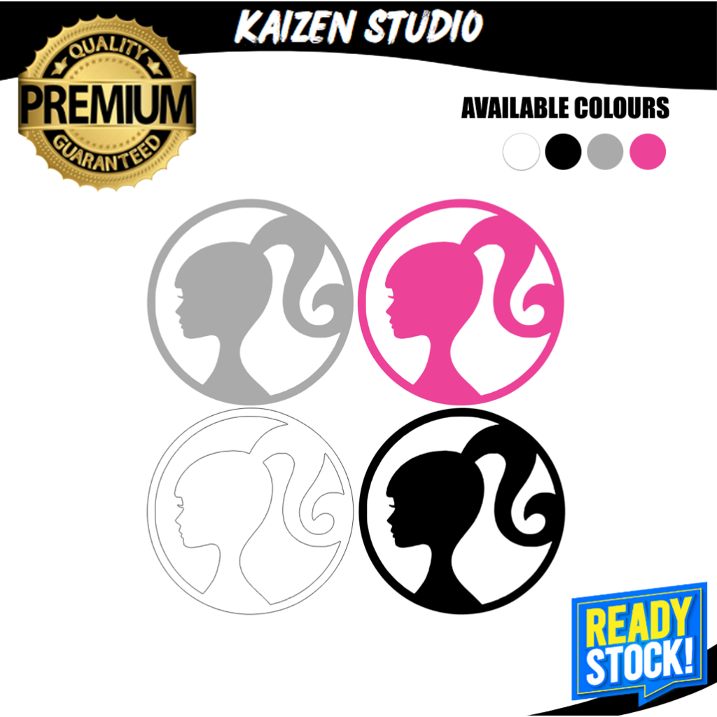 KAIZEN STUDIO Barbie circle Sticker Vinyl Birthday Party Cutting ...