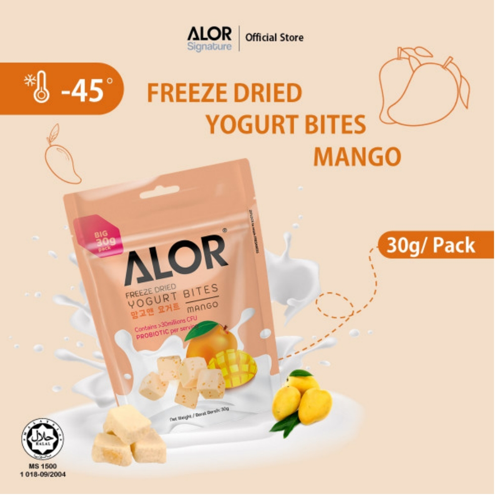ALOR Freeze Dried Mango Yogurt Bites (30g) | Shopee Philippines