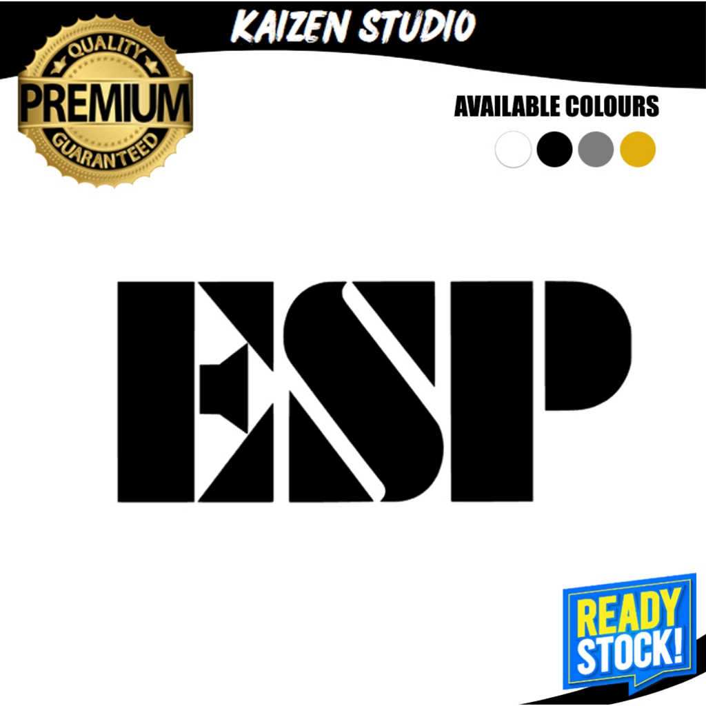 KAIZEN STUDIO ESP Guitar Music Instruments Brand Vinyl Cutting Sticker ...