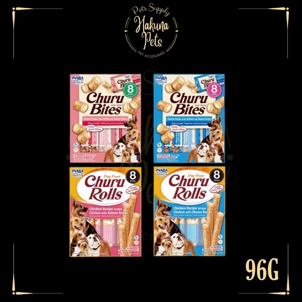 Inaba Churu Rolls & Bites Dog Treats Dog Snacks 12G X 8 Sticks 96G ...