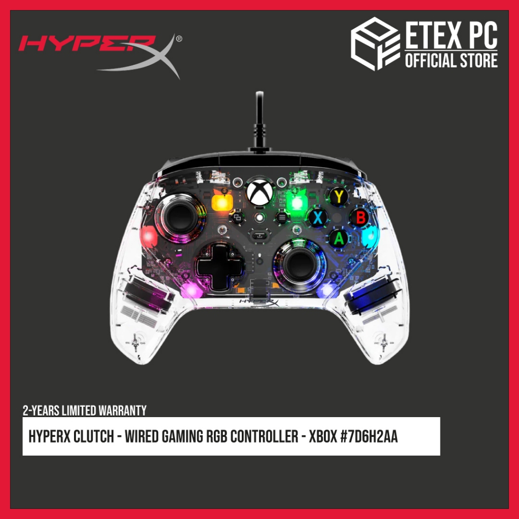 HyperX Clutch - Wired Gaming RGB Controller - Xbox 7D6H2AA | Shopee ...