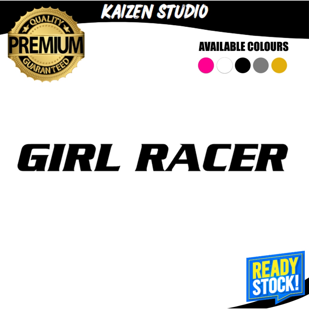 KAIZEN STUDIO Girl Racer Vinyl Decal Cutting Sticker | Shopee Philippines