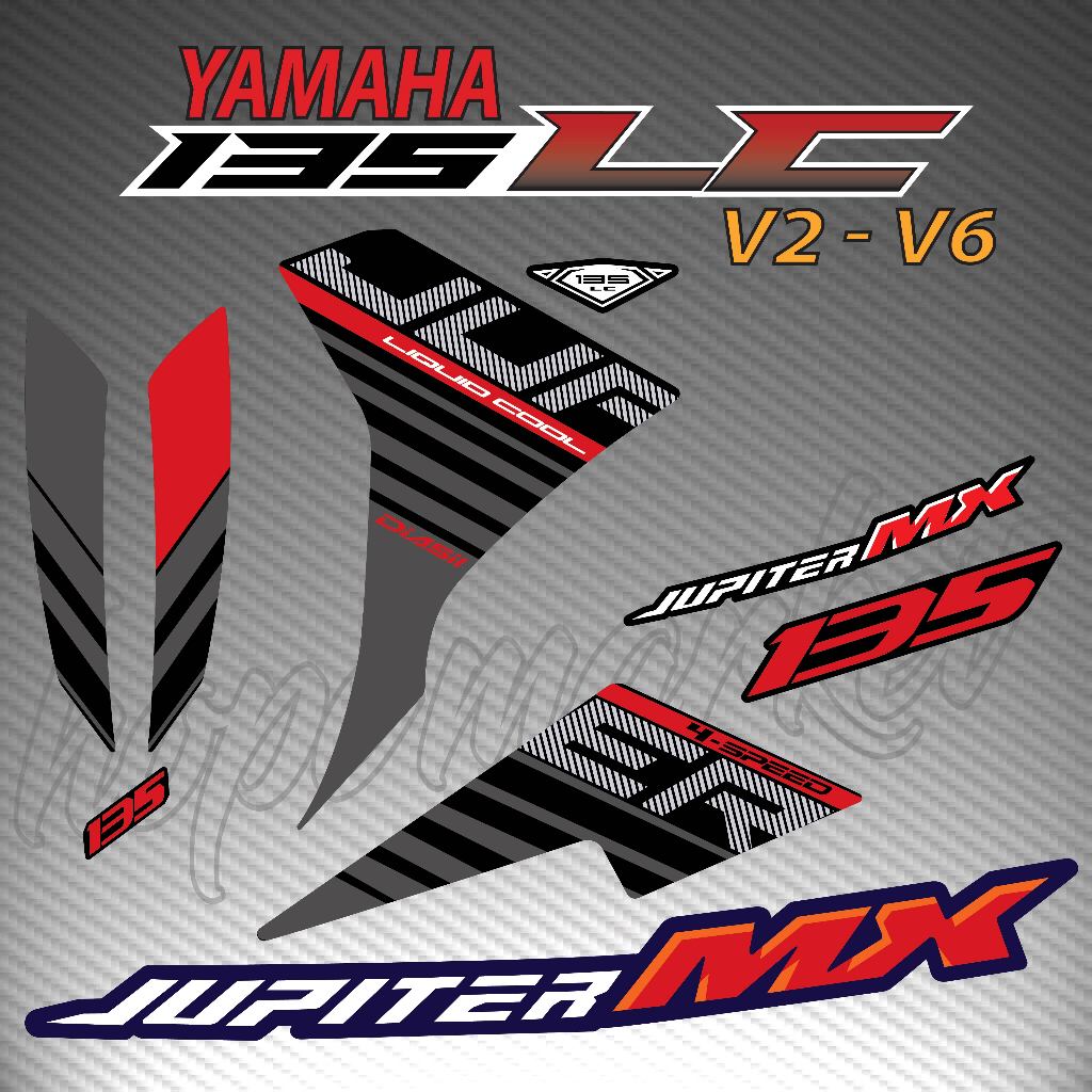 STRIPE MOTOR YAMAHA LC135 V2 V3 V4 V5 V6 JUPITER MX (31) CUSTOM BODY ...