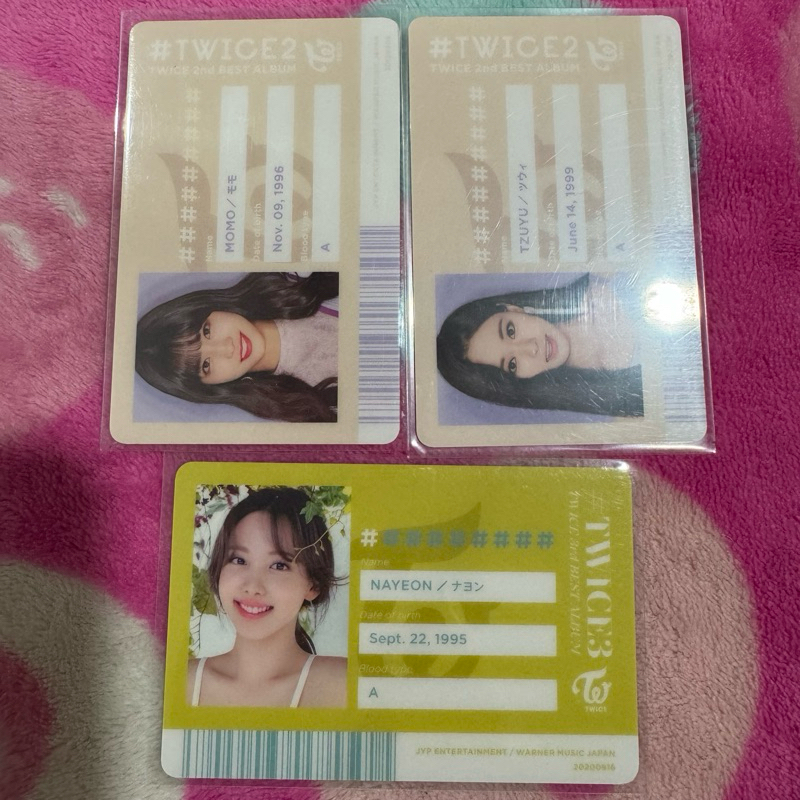TWICE Japan Official ID Card Momo Tzuyu TWICE2, Nayeon TWICE3 | Shopee Philippines