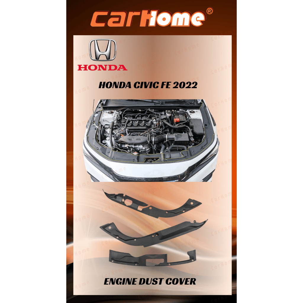 Honda Civic FE 2022 Engine dust cover engine compartment cover bay side ...