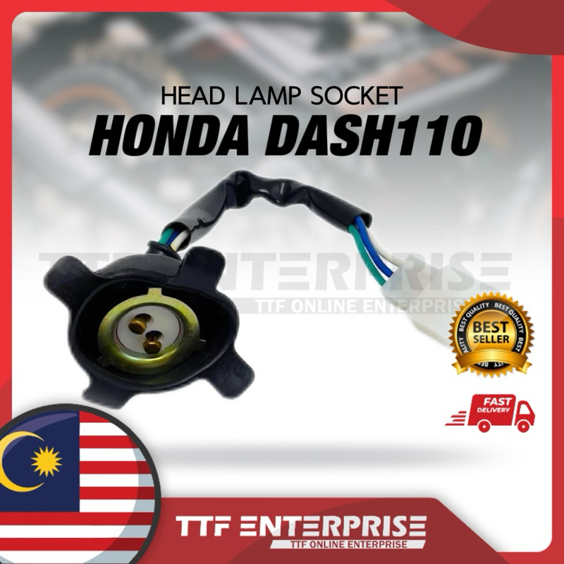 Honda DASH110 HEAD LAMP SOCKET FRONT FRONT LAMP HEAD SOCKET WIRE WIRING ...