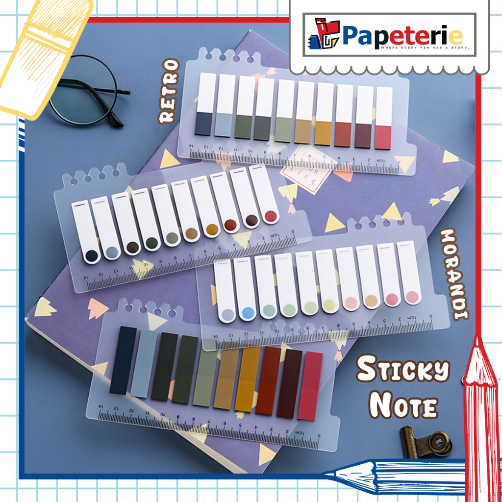 Papeterie - Retro Morandi Sticky Note 200pcs Colorful Sticky Notes ...