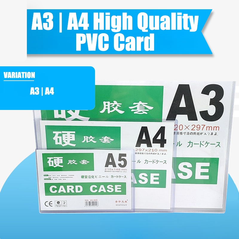 Hard Card Case High Transparency A4 A3 File Folder Organizer Document ...