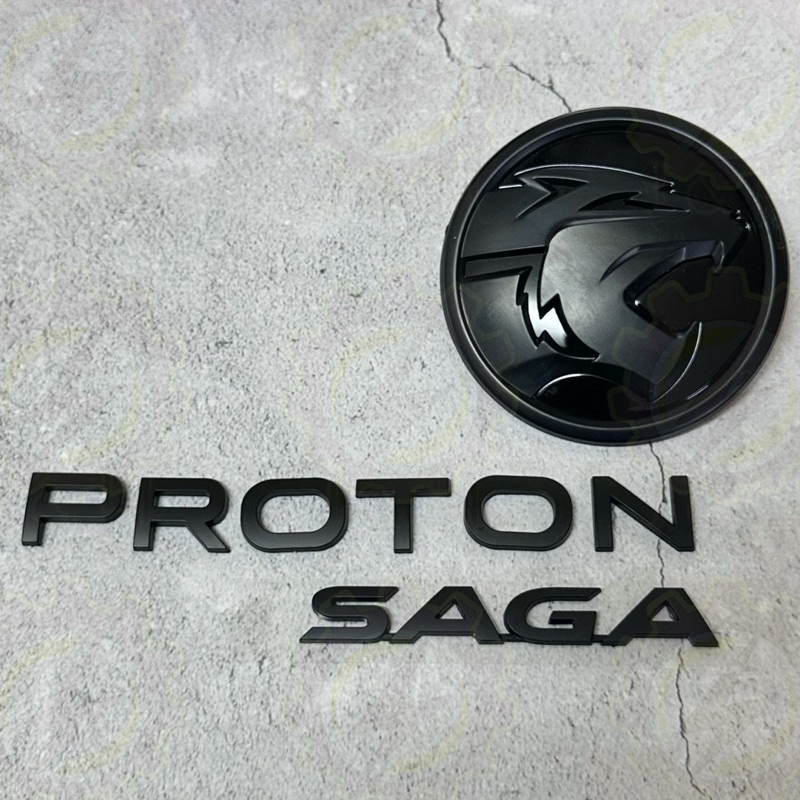 SET FOR 3 ITEM PROTON SAGA MC2 2022 MATTBLACK SERIES SET WORDING ...
