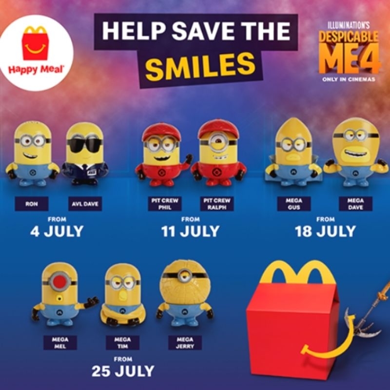 NEW 2024 Despicable Me 4 Minions POP Kit Minion McD McDonald's Happy ...