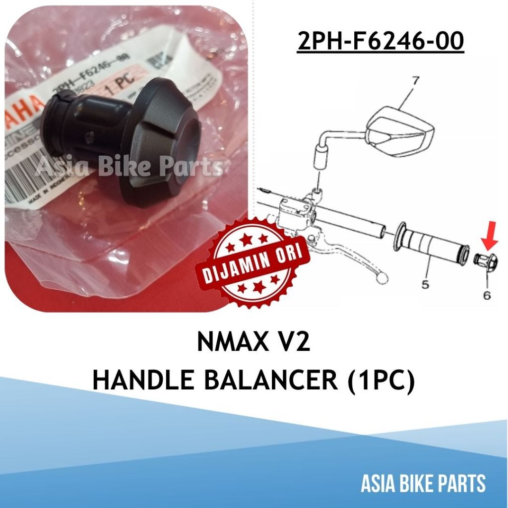 Yamaha NMAX V2 End Grip / Handle Balancer / Batu Balancing - 2PH-F6246 ...