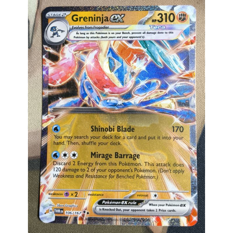 POKÉMON PTCG SV06: Twilight Masquerade 106/167 Greninja ex | Shopee Philippines