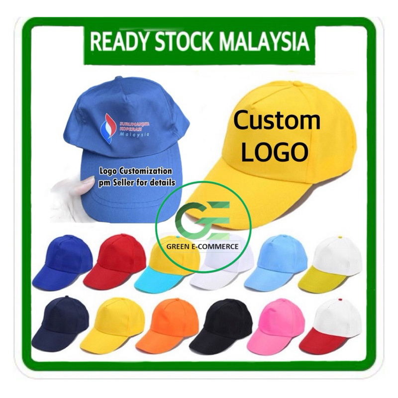 Unisex Plain Baseball Cap Plastic Snap Adjustable Customize Logo ...