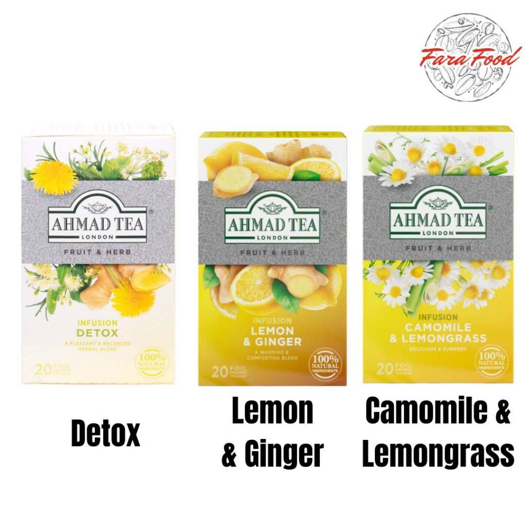 Detox Tea Ahmad Lemon Tea Herbal Teh Camomile Ginger Infusion 20 ...