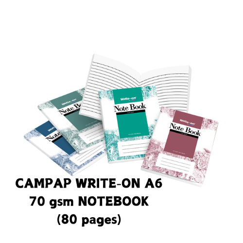 {DOSSVETT}CAMPAP WRITE-ON A6 70GSM NOTEBOOK 80 PAGES CW2505 / STANDARD ...