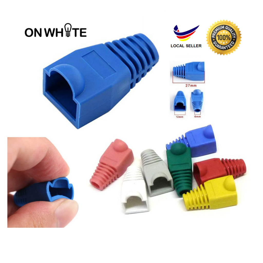 1PCS X CAT5e CAT6e Rubber Boot NETWORK Ethernet RJ45 LAN Cable PVC ...
