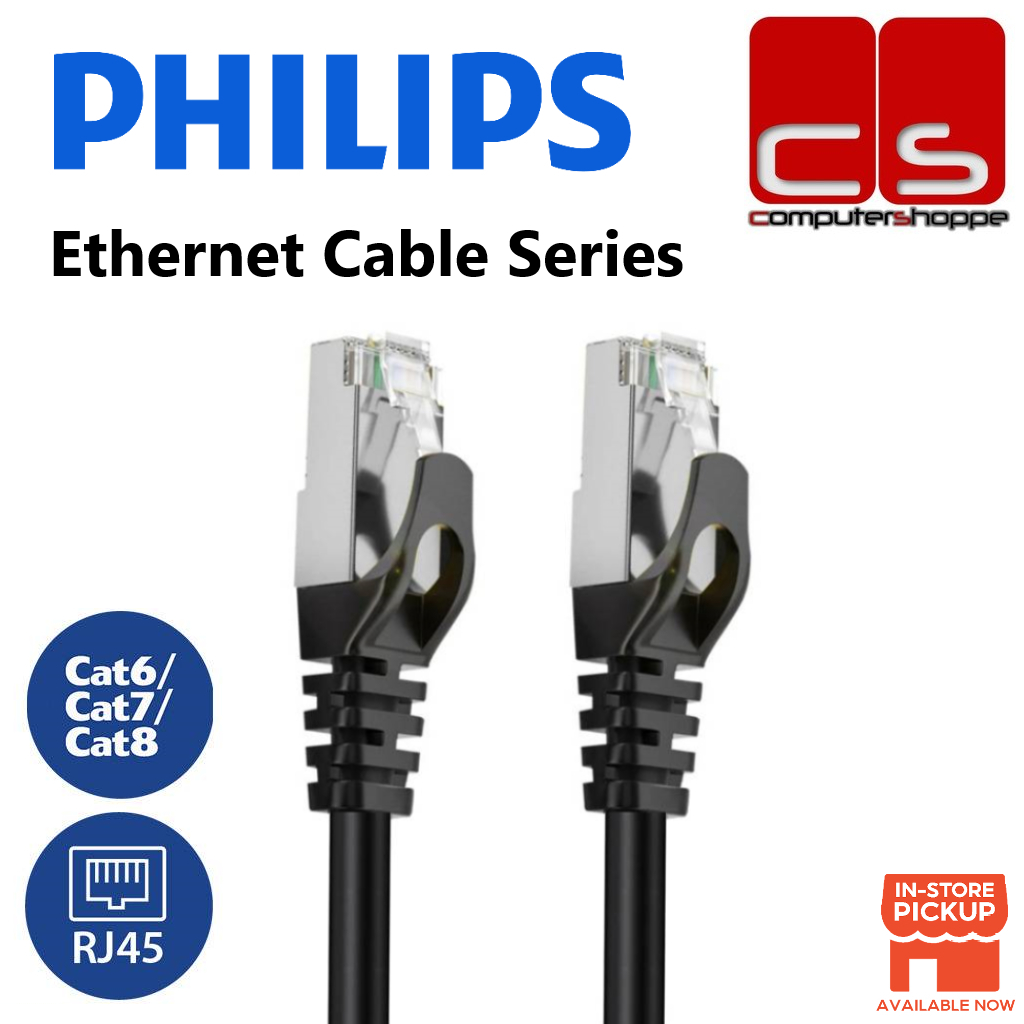 Philips Network LAN RJ45 Gigabit Ethernet Cable - Cat6/Cat7/Cat8 (1M-5M ...