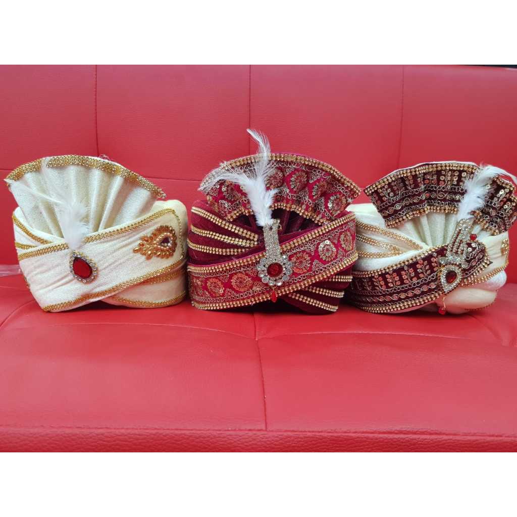PAGRI SAFA TURBAN BEST BRIDAL GROOM FOR MEN ALL NEW DESIGN | Shopee ...