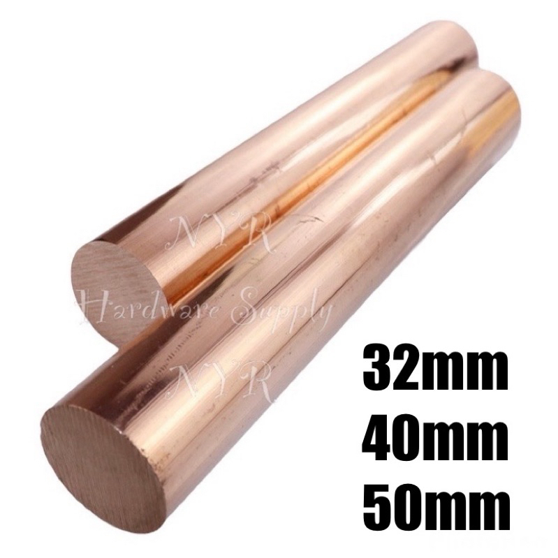 Copper Rod 32mm 40mm 50mm Copper Round Bar Solid / Copper Shaft copper ...