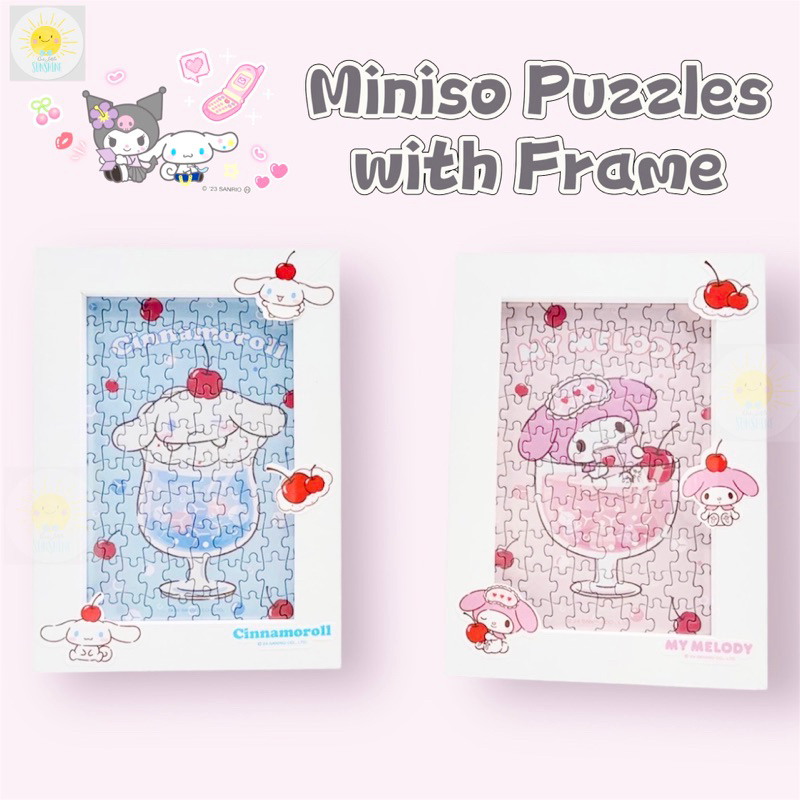 Miniso Shanghai Sanrio 100pcs 300pcs Puzzle With Frame Family Children ...