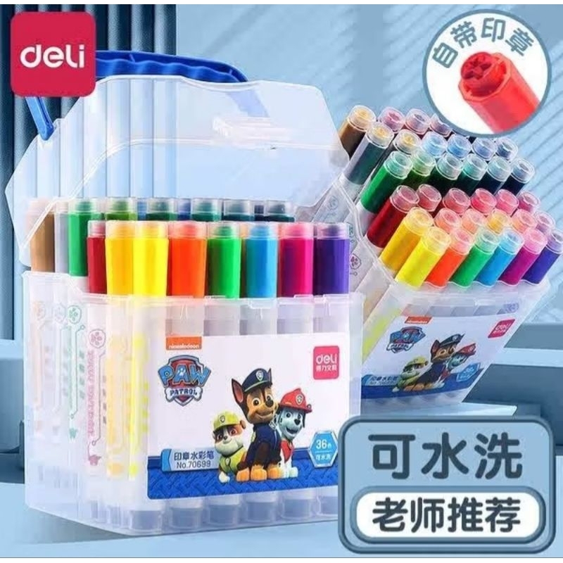 Deli Paw Patrol Color Pen Stamp Ink Pen | Shopee Philippines