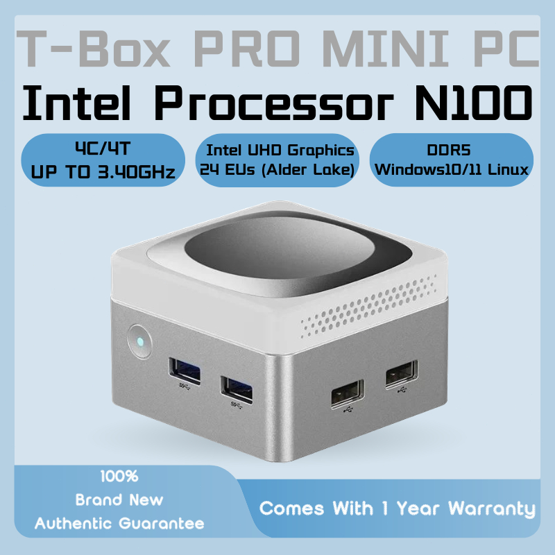 T-Box PRO MINI PC Intel Processor N100 DDR5 Windows10/11 Linux PC ...