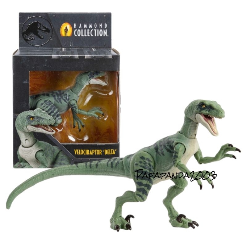 Mattel Jurassic World Hammond Collection Velociraptor Delta | Shopee ...