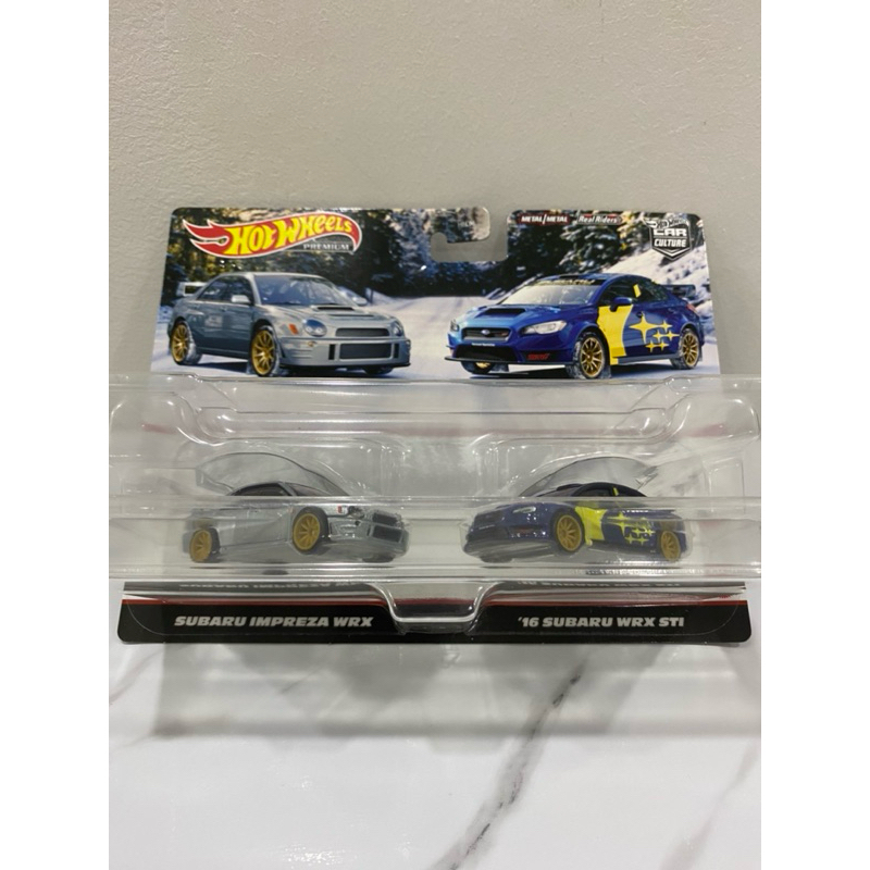 Hot Wheels 2023 Premium Twin Pack Subaru Impreza WRX Silver & '16 Subaru WRX Sti Blue HKF60-4B10 ...
