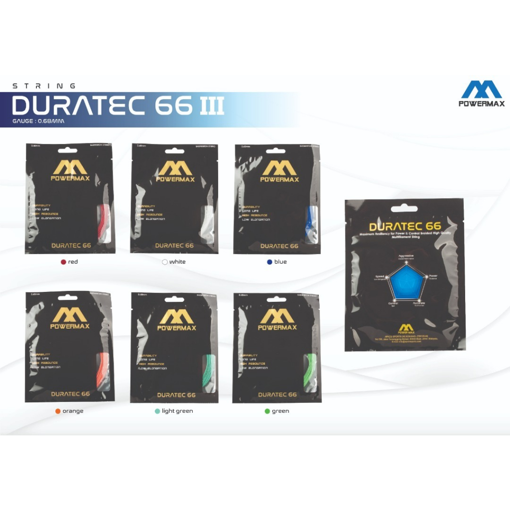 Power Max Duratac 66 III BADMINTON STRING (1 pcs) | Shopee Philippines