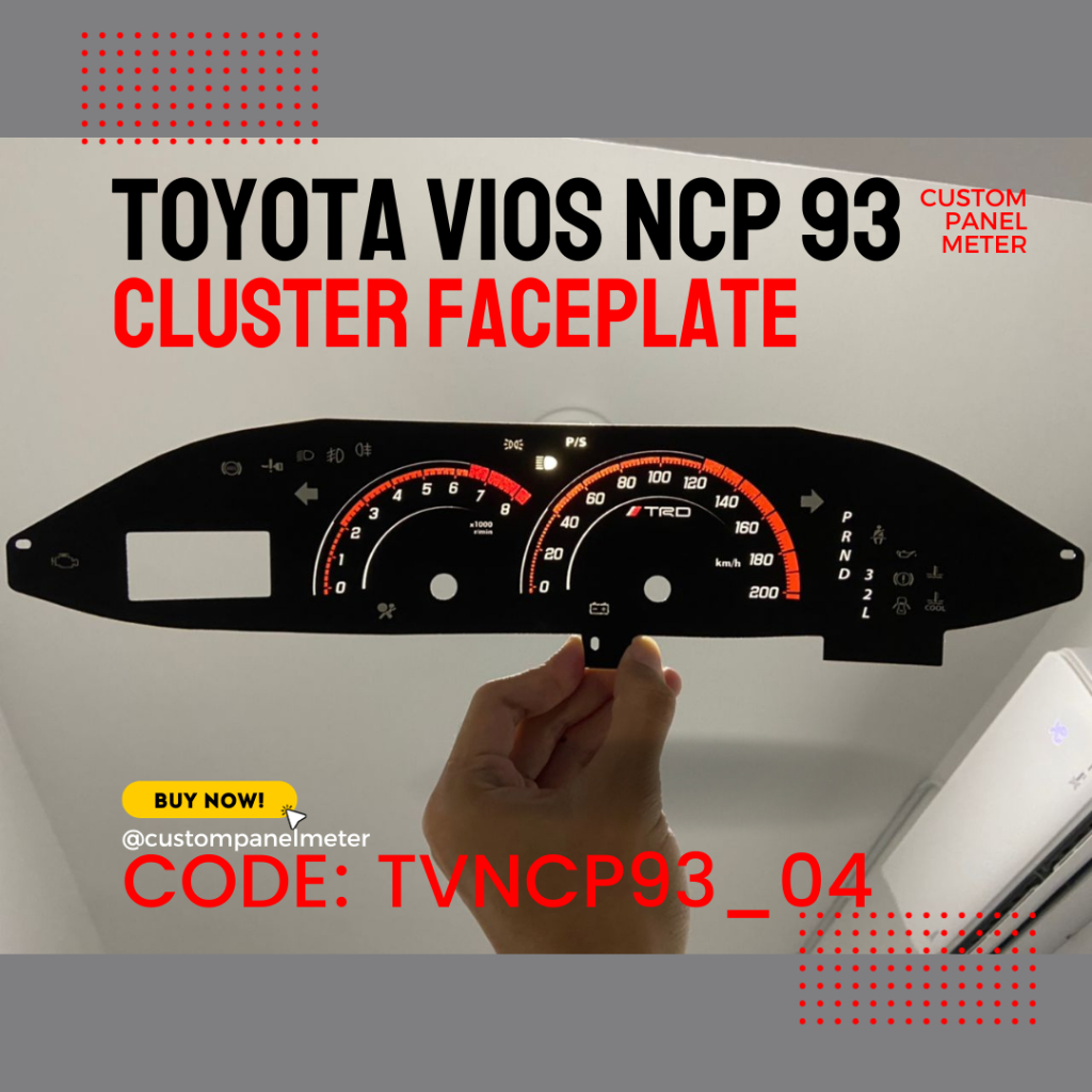 TOYOTA VIOS “DUGONG” NCP93 GEN2 AUTOMATIC CLUSTER FACE PLATE PANEL ...