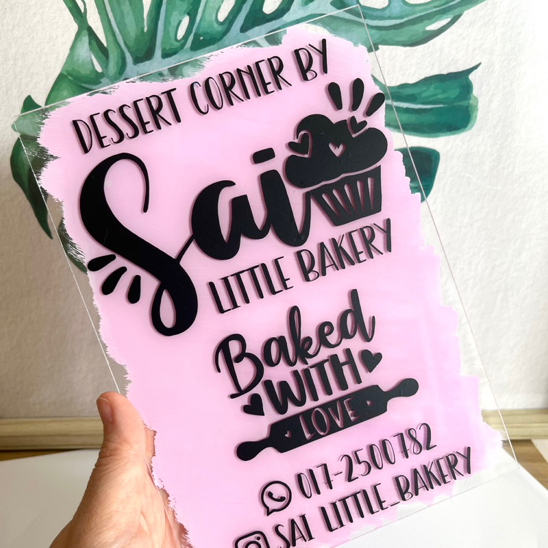 Custom Acrylic Business Wedding Birthday Sign Signage Dessert Cake ...